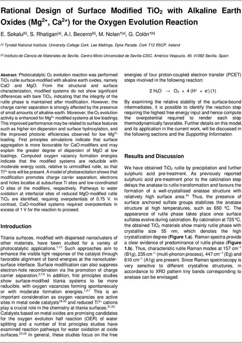Rational Design Of Surface Modified Tio2 With Alkaline Earth Oxides