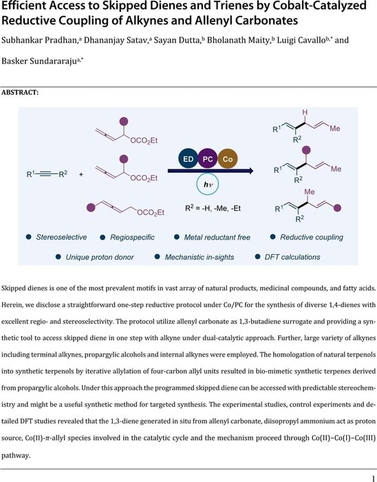 Efficient Access To Skipped Dienes And Trienes By Cobalt Catalyzed