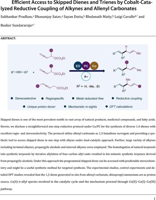Efficient Access To Skipped Dienes And Trienes By Cobalt Catalyzed